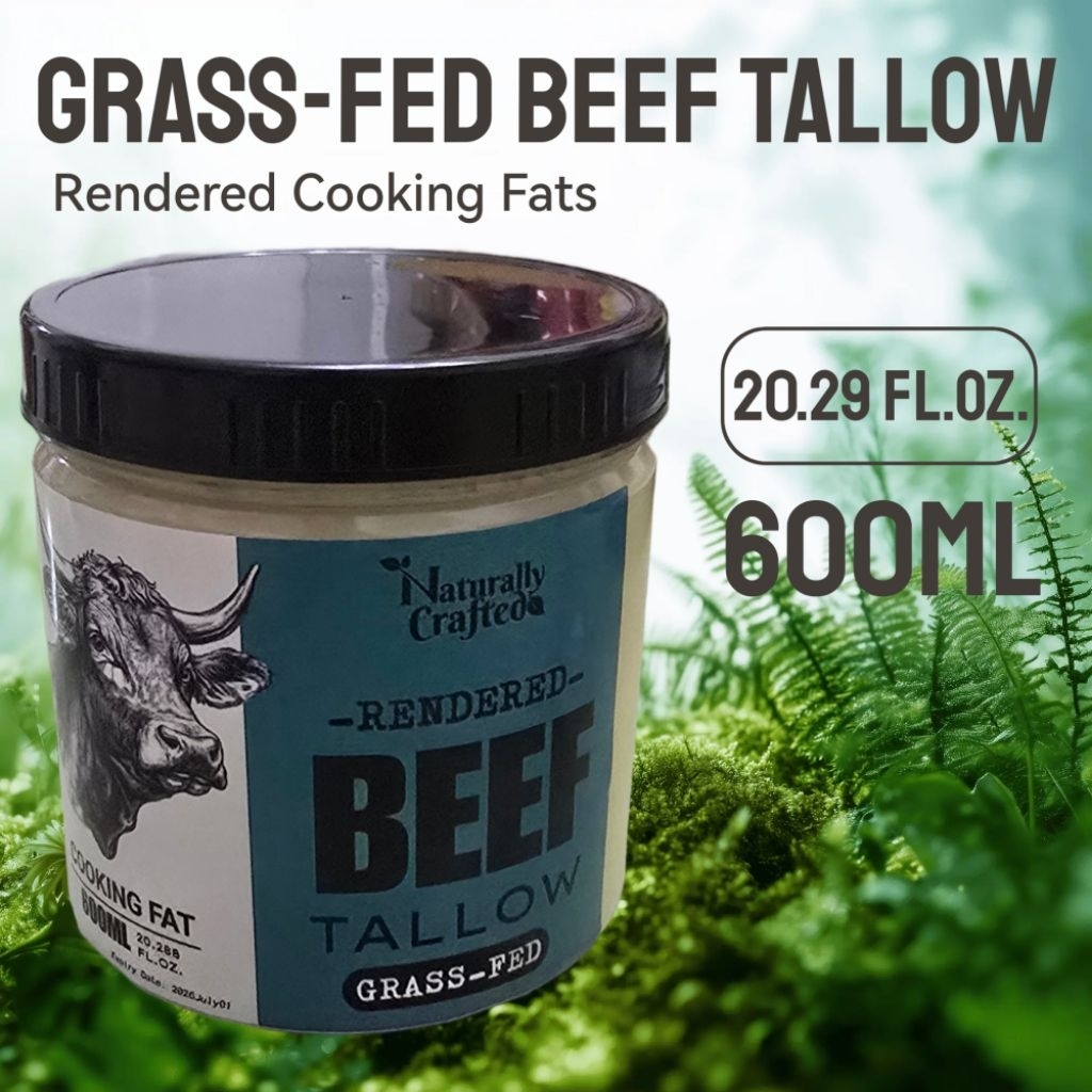 600ml / 230ml Natural Grass Fed Beef Tallow Cooking Fats | Shopee ...