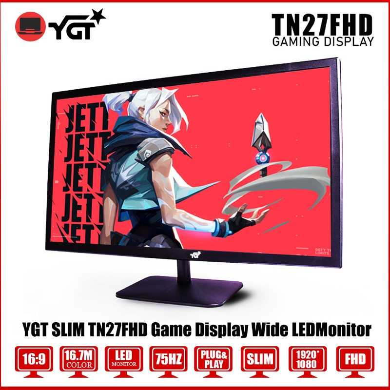YGT 20/21/24/27 Inch Led Monitor FHD 1080P 60HZ/75HZ Desktop Computer ...