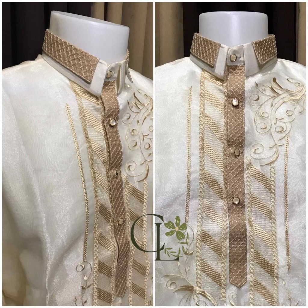 Barong Tagalog Pinya Organza Fabric Double Sports Collar Mall Quality ...