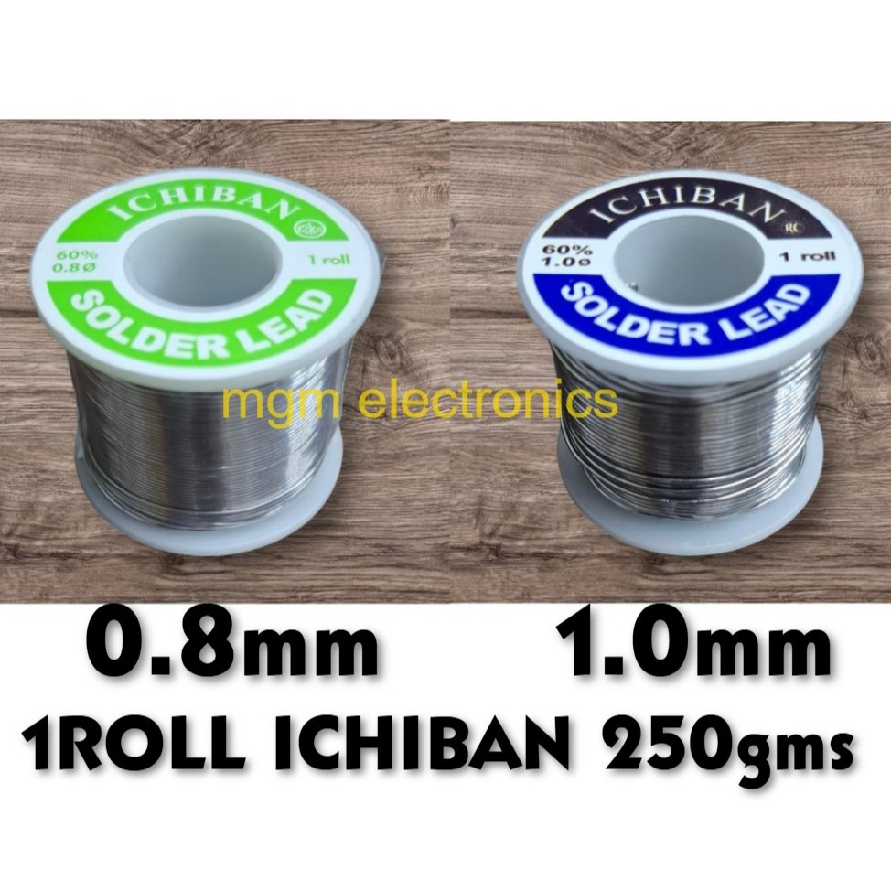 1ROLL ICHIBAN SOLDER LEAD 60/40 Rosin Cored Solder 0.8mm/1.0mm ...
