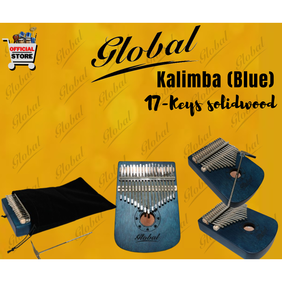 Kalimba (Blue) 17-Keys solidwood | Shopee Philippines