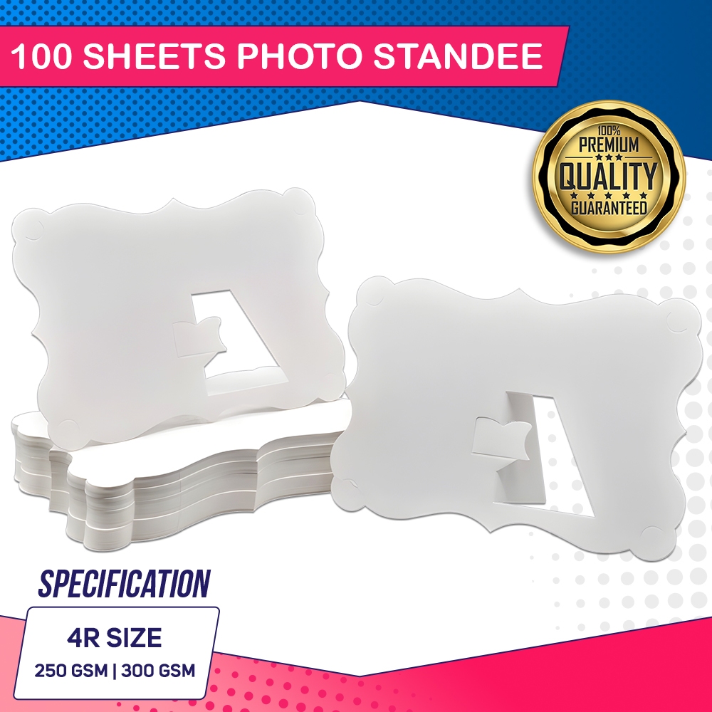 Photo Standee 4R | 5R Size 250gsm | 300gsm | 350gsm(100sheets) | Shopee ...
