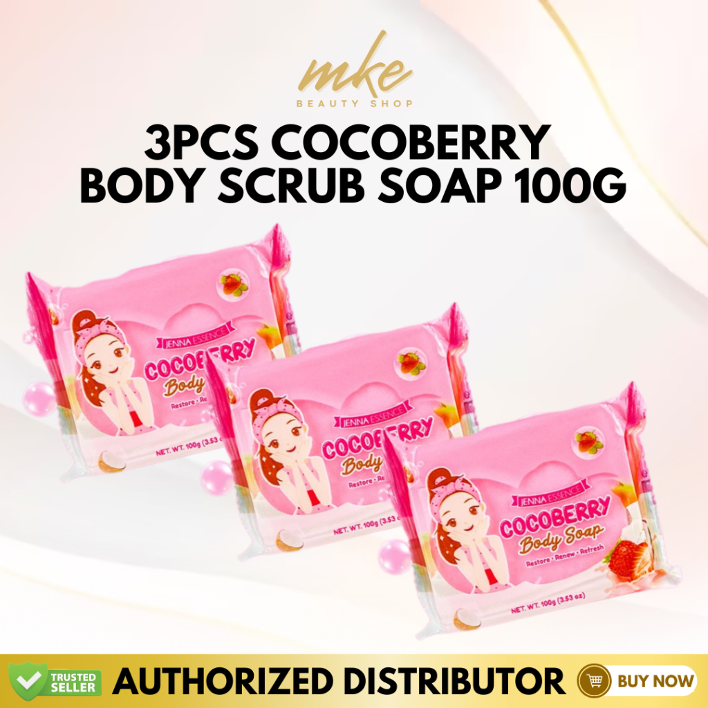 3PCS COCOBERRY BODY SCRUB SOAP BY JENNA ESSENCE | Exfoliating Berry ...