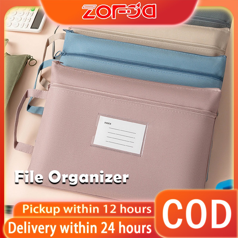Waterproof Document Envelope With Handle Zipper Double Deck for B4 ...