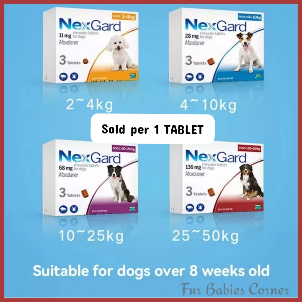 NexGard Anti Tick & Flea Chewable Tablet For Dogs With Sticker(Sold Per ...