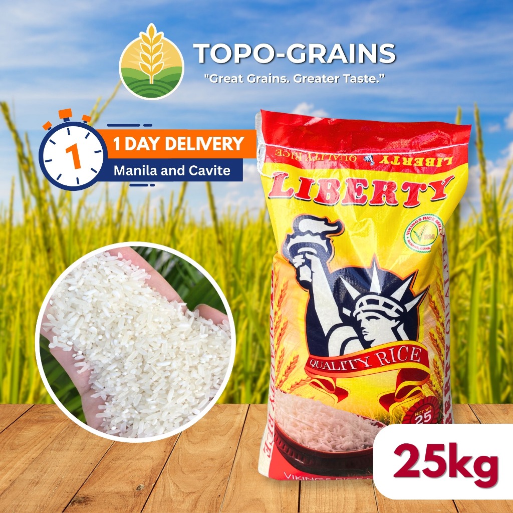 LIBERTY Quality White 25kg Rice Bigas - Affordable Maputi Maalsa ...