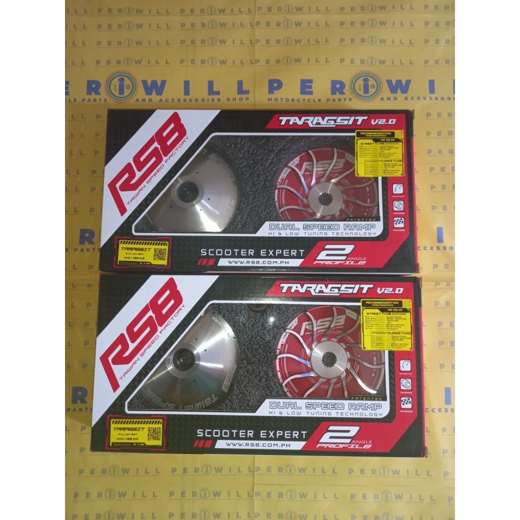 Rs8 pulley set for yamaha mio 125, mio soul 125, mio gear, mio gravis ...