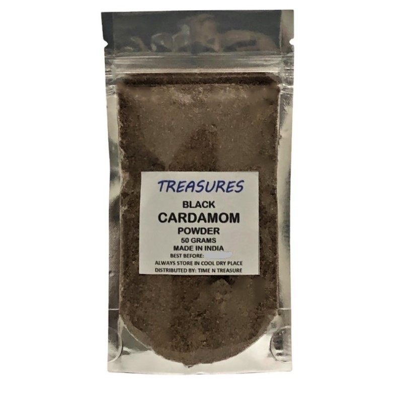 Treasures Black Cardamom Powder - Badi Elaichi - 100% Pure From India ...