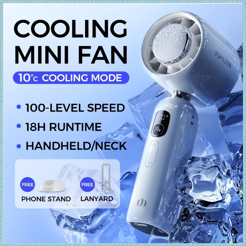 Mini Fan With Cooling Effect M03 Max Handheld Fan With 100 Gear ...