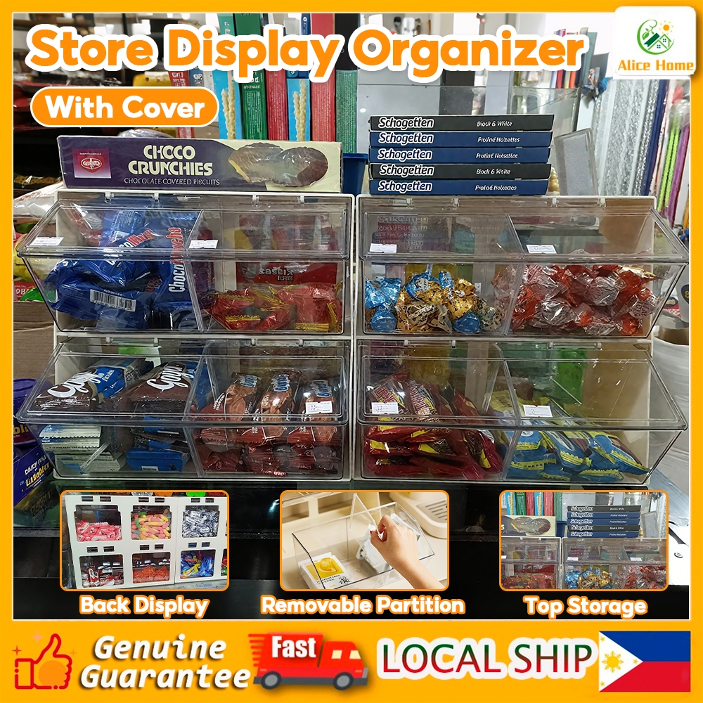 ALICE 4 Grids Store Organizer Display For Grocery Snack Candy Display ...