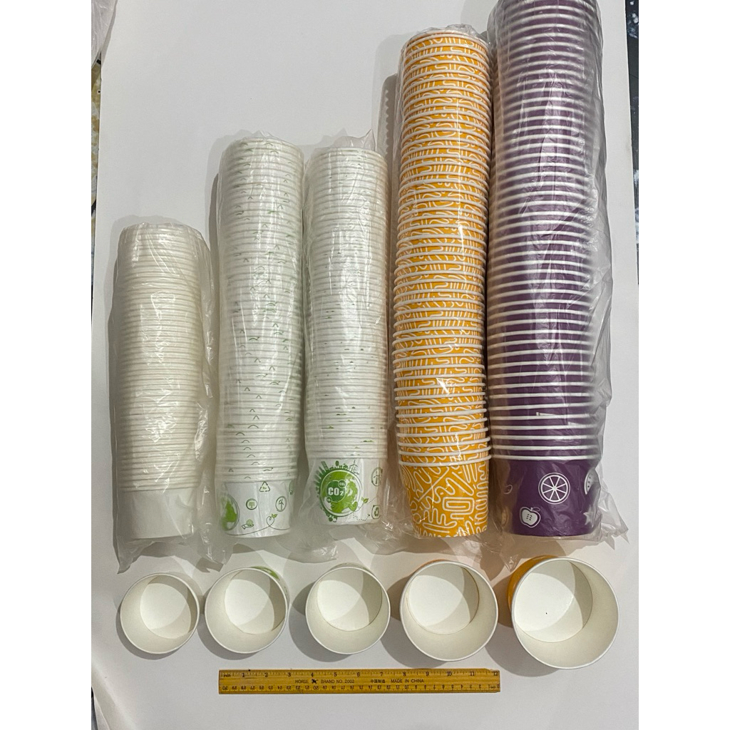 1 pack (50pcs) Paper cup BOWL (220cc, 260cc, 320cc, 390cc, 520cc ...