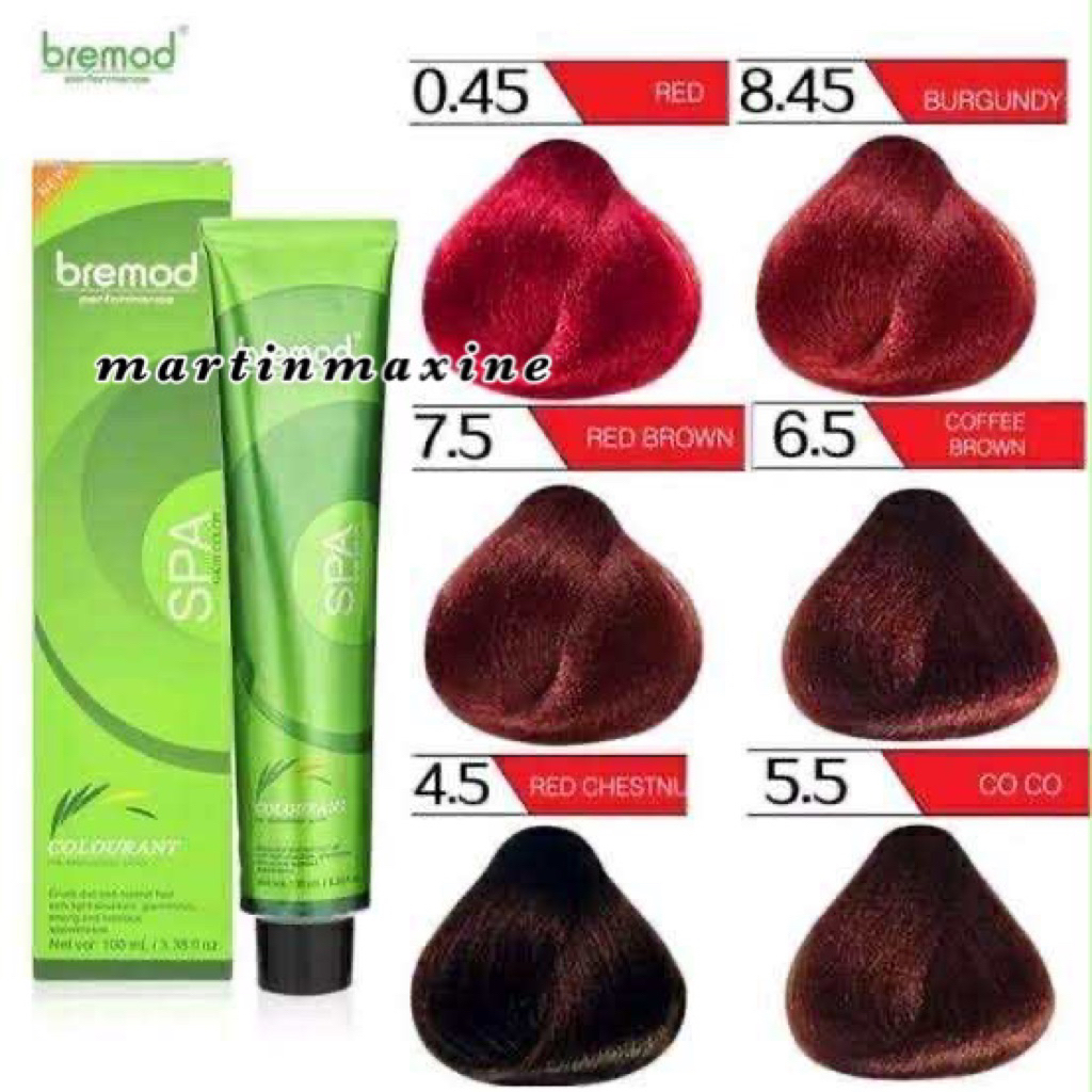 Bremod Hair Color (Red Series 8.45Burgundy,) fashion color100ml ...