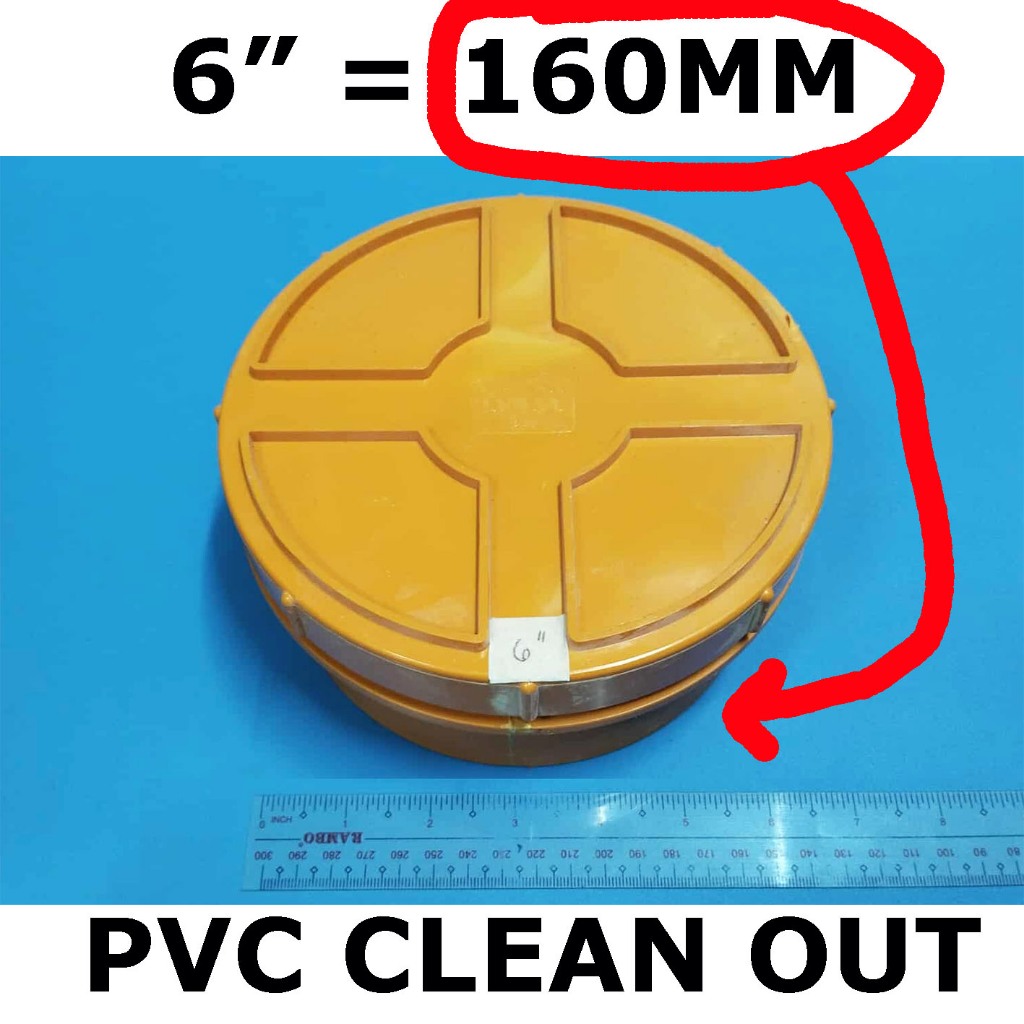 PVC CLEAN OUT 160MM ORANGE FOR SANITARY USE === FLAT TYPE ADAPTOR ...