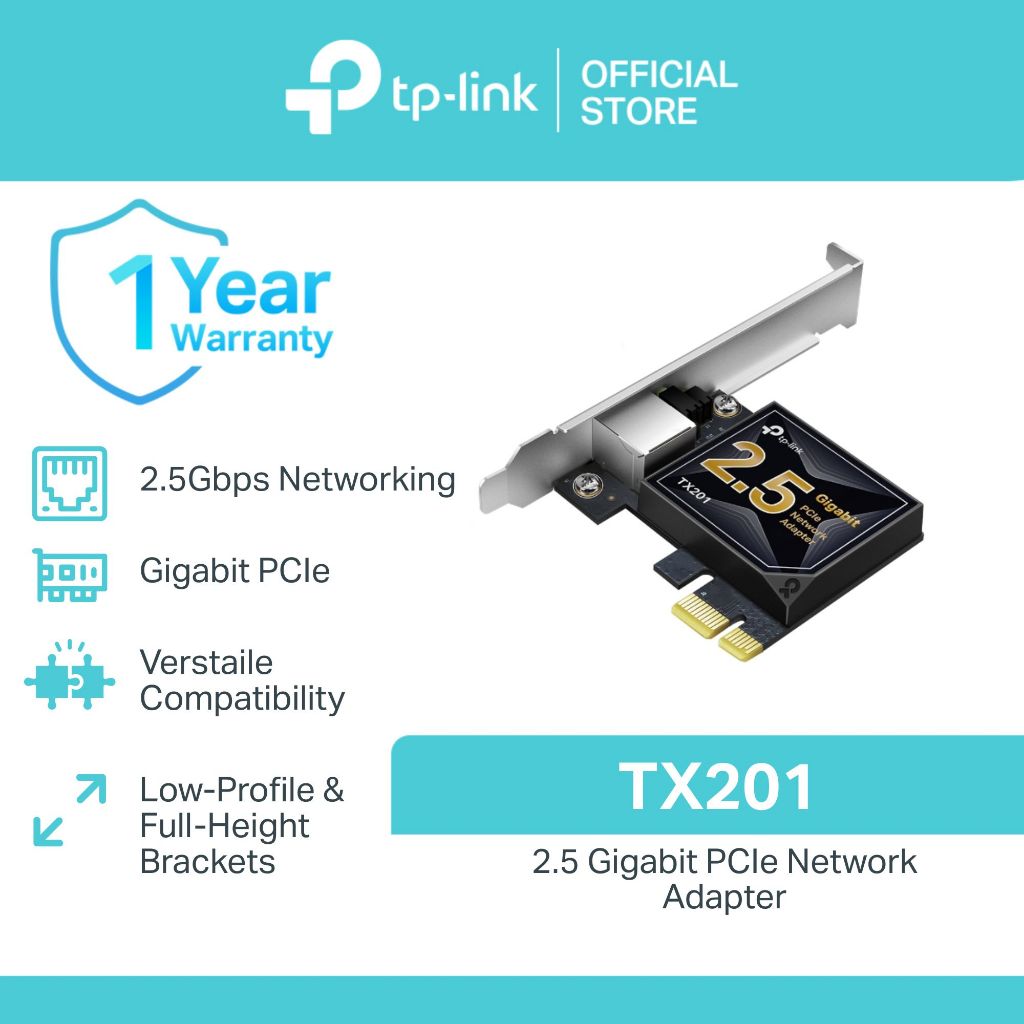 TP-Link |TX201 | 2.5 Gigabit PCIe Network Adapter | Blazing Speed | Versatile Compatibility ...