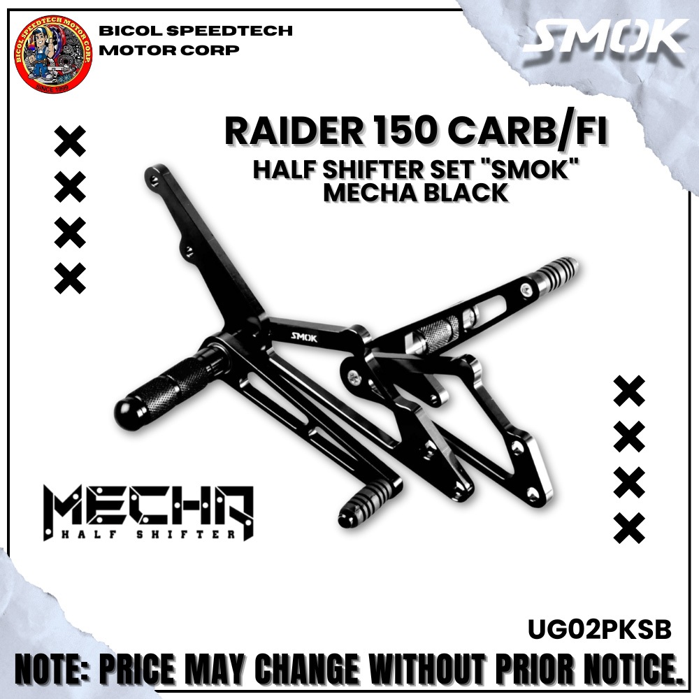 RAIDER 150 CARB/FI HALF SHIFTER SET "SMOK" MECHA (UG02PKS) | Shopee ...