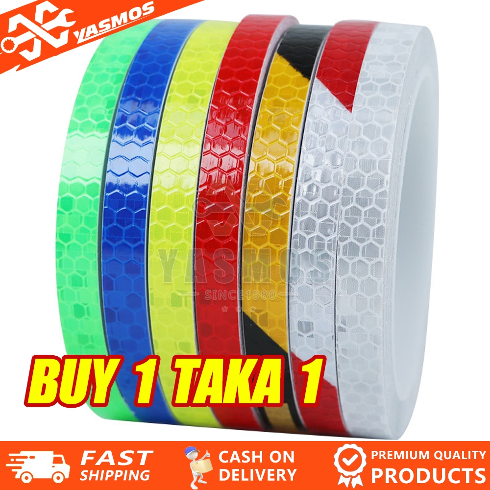 2pcs Car Reflective Stripe Tape Motorcycle Bicycle Diy Styling ...