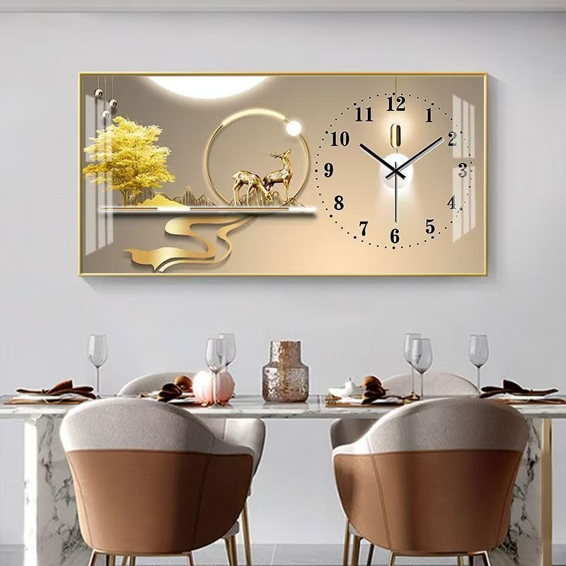 Lucky Wall Clocks Mural with Frames Aesthetic Home Wall Decorations ...