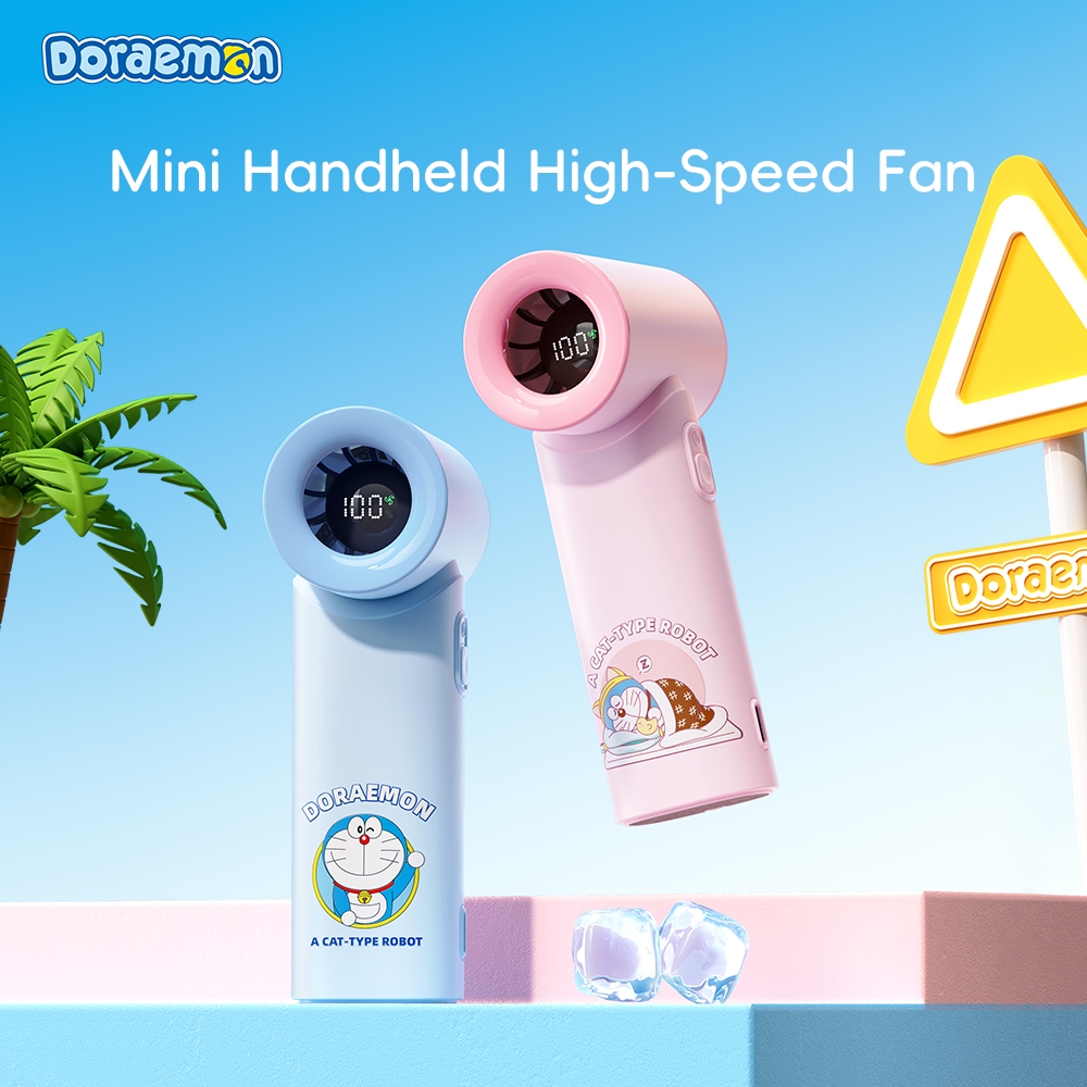Rock Space Doraemon Mini Handheld High-Speed Fan Turbo Mini Fans ...
