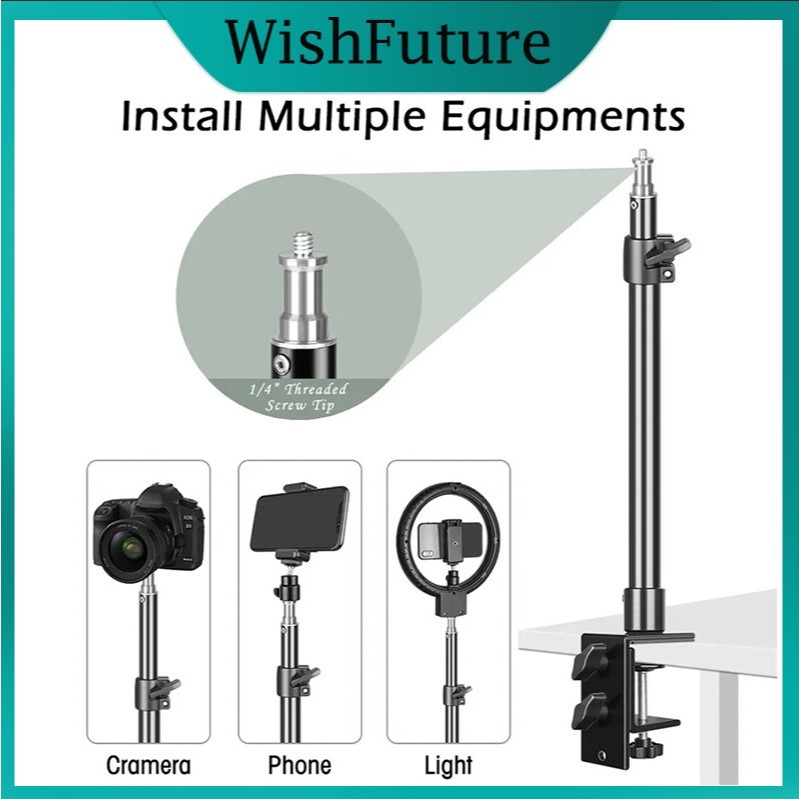 Desktop Clamp Bracket Multifunctional Telescopic Pole Overhead ...