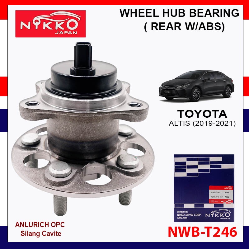 NIKKO JAPAN WHEEL HUB BEARING (REAR W/ABS) FOR TOYOTA ALTIS(2019-2021)/PN: NWB-T246 | Shopee ...