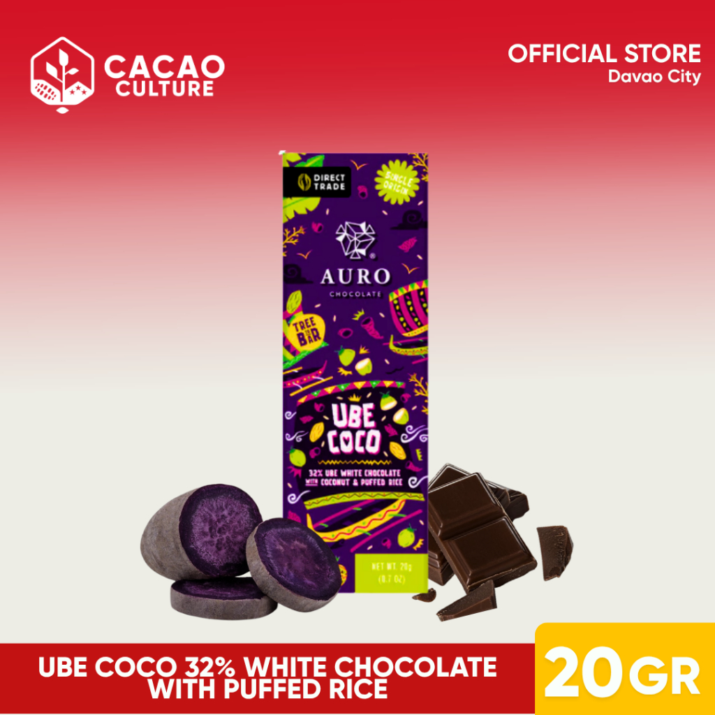 Cacao Culture |Auro Ube Coco Chocolate Bar 20g - Ube and Coconut ...