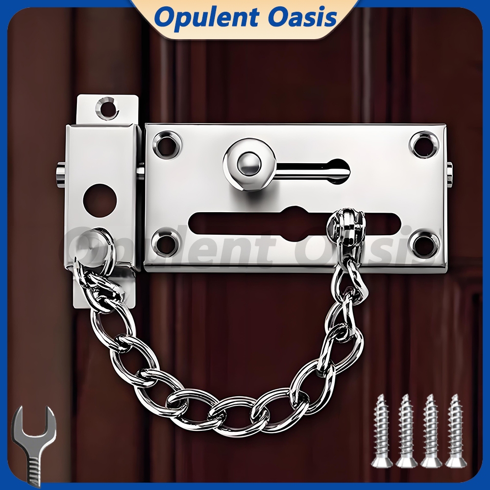 Stainless Steel Universal Door Chain Guard Bolt Lock Home Window Door ...
