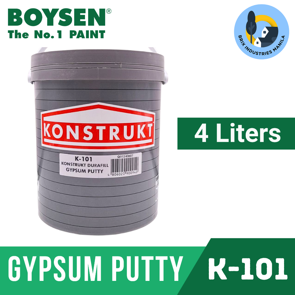 Boysen Konstrukt Durafill Gypsum Putty 4 Liters (Gallon) K-101 Brix Industries Manila | Shopee ...