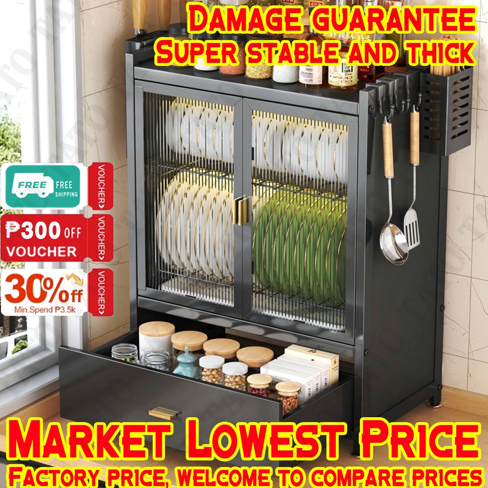 2/3-Tier Dish Rack Cabinet Organizer Dish Cabinet Drawer Countertop ...