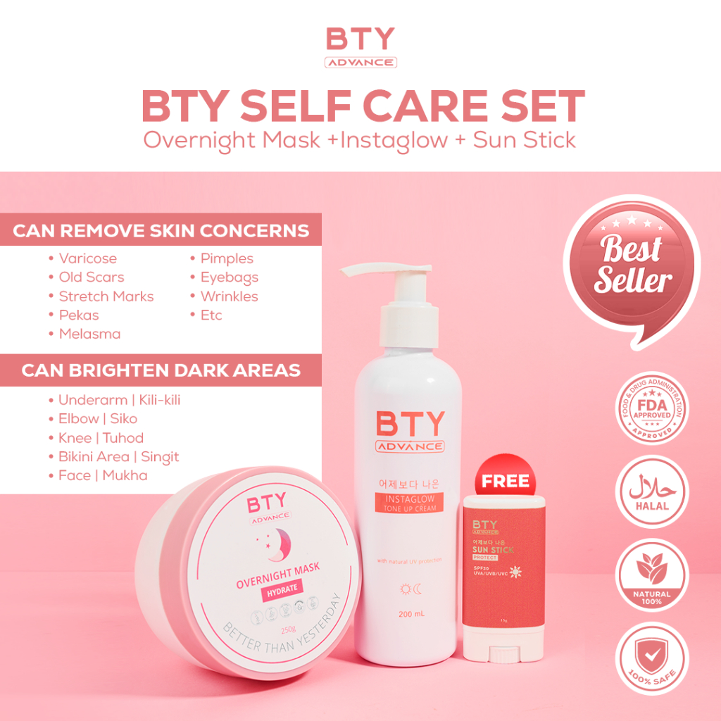 BTY Self-Care Trio | Brightening & Hydration Trio for Full-Body Glow ...