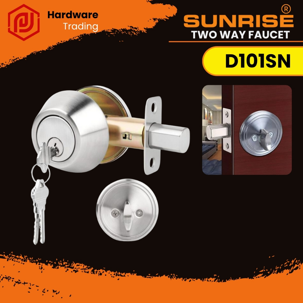 SUNRISE Door Knob Entrance Lock Deadbolt Stainless D101SN with Key ...