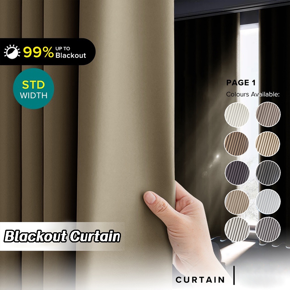 100% Blackout Curtain With Rings Blackout Curtain Ready Made Eyelet 6ft ...