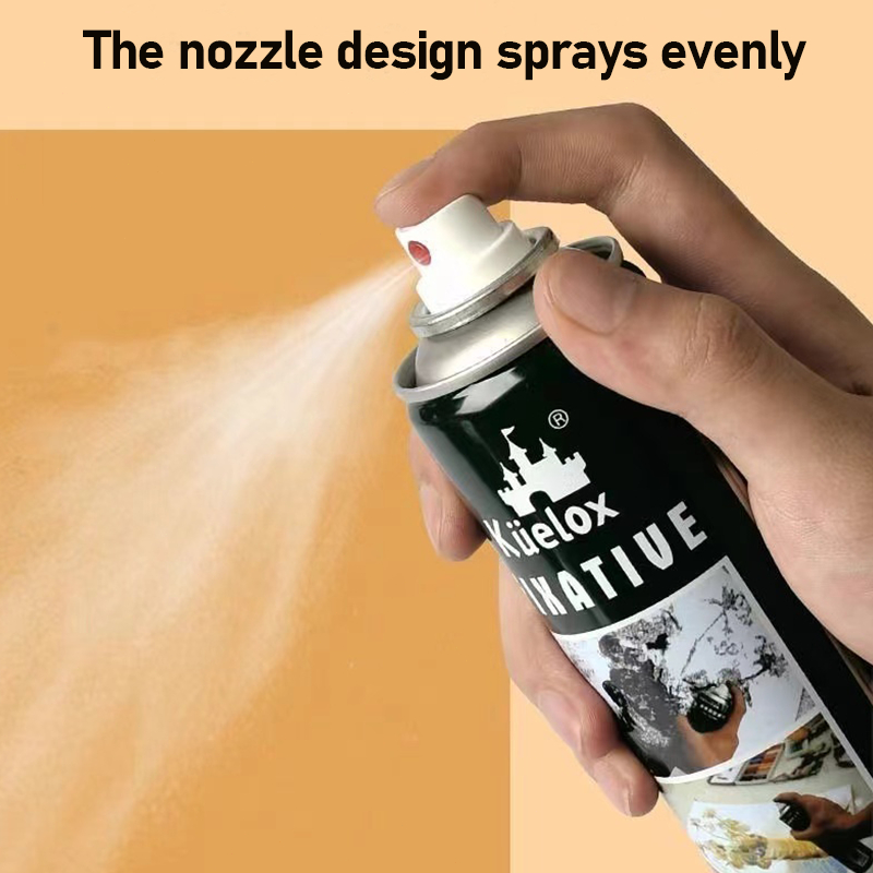 KM Kuelox Fixative Spray 180ml/300ml For Sketch Painting Carbon ...