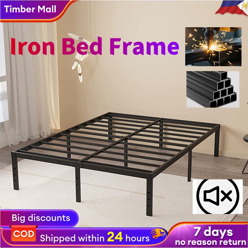 Iron bed frame Heavy Duty 500kg Bear metal Single/Queen size/King size ...