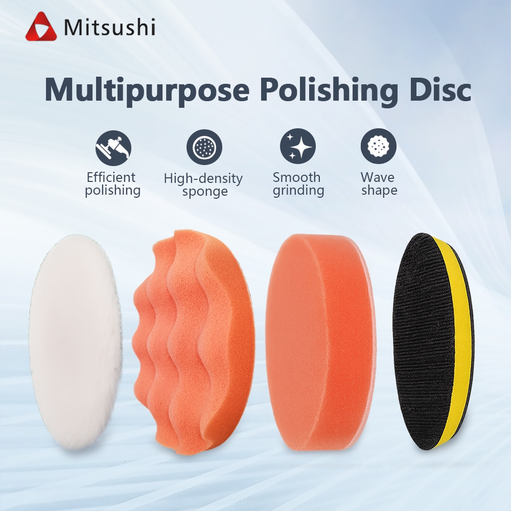 Mitsushi Car Polishing Discs for Waxing & Detailing – Sponge, Wool ...