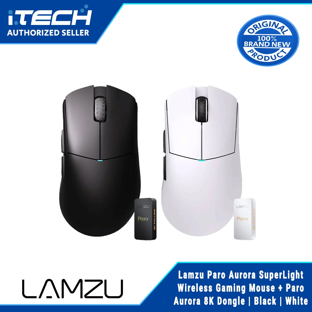Lamzu Paro Aurora SuperLight Wireless Gaming Mouse + Paro Aurora 8K ...