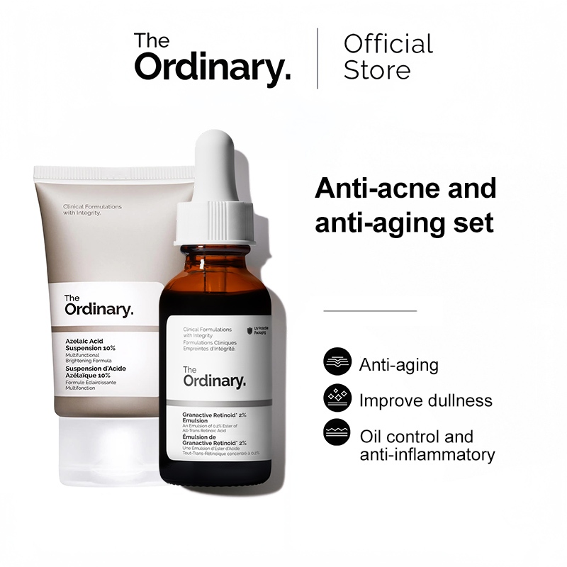 The Ordinary Acne Removal Set Granactive Retinoid 2% + Azelaic Acid ...