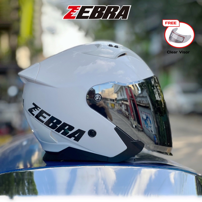 ZEBRA YM-902 Dual visor Half Face Helmet For Motorcycle Men And Women ...