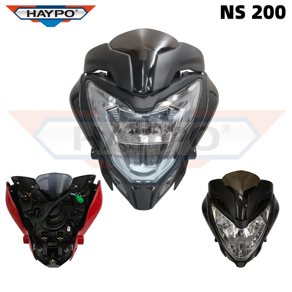 Haypo Kawasaki Rouser NS 200 Headlight Assembly NS200 Motorcycle Head ...