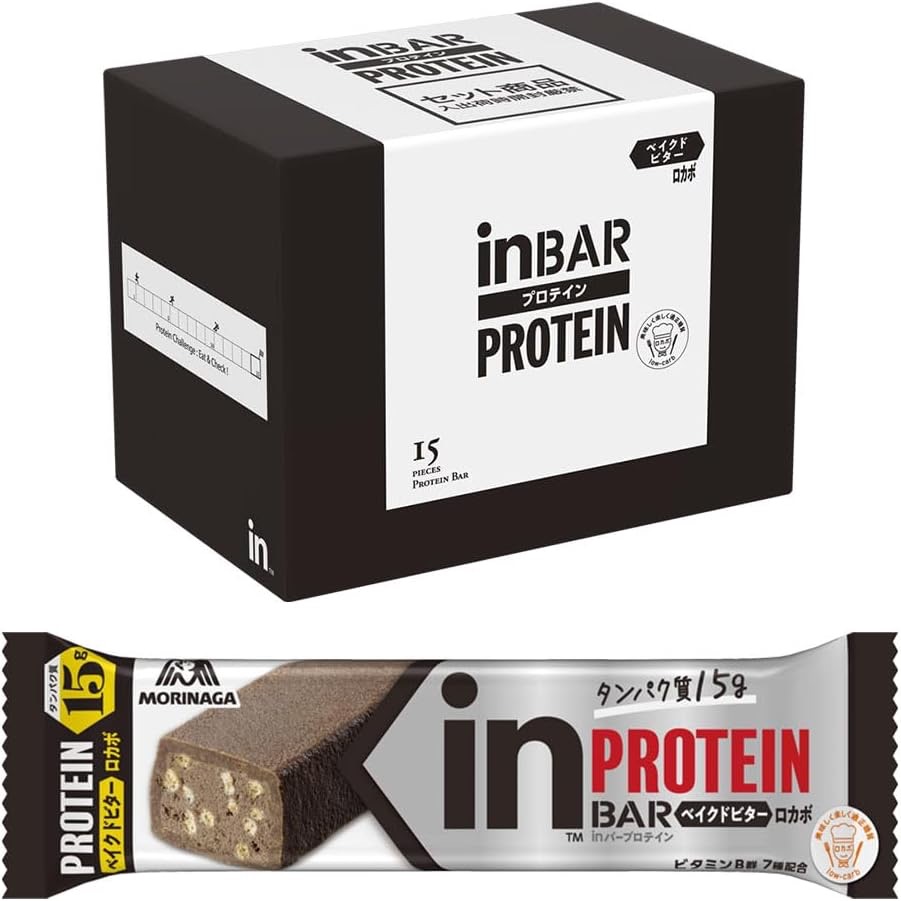 Morinaga in Bar Protein Baked Bitter (15 bars x 1 box) BODY SUPPORT W Protein Chocolate Low ...