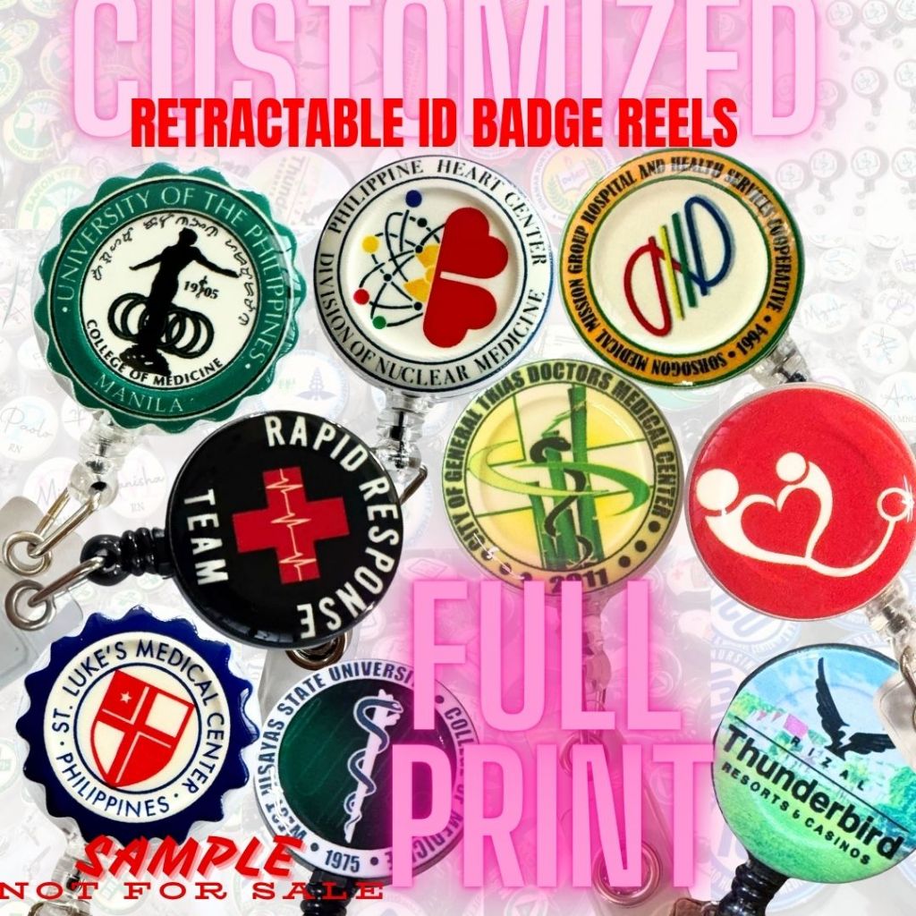 jg Personalized Id Clip Stretch Id Badge Retractable Reels Id Holder ...