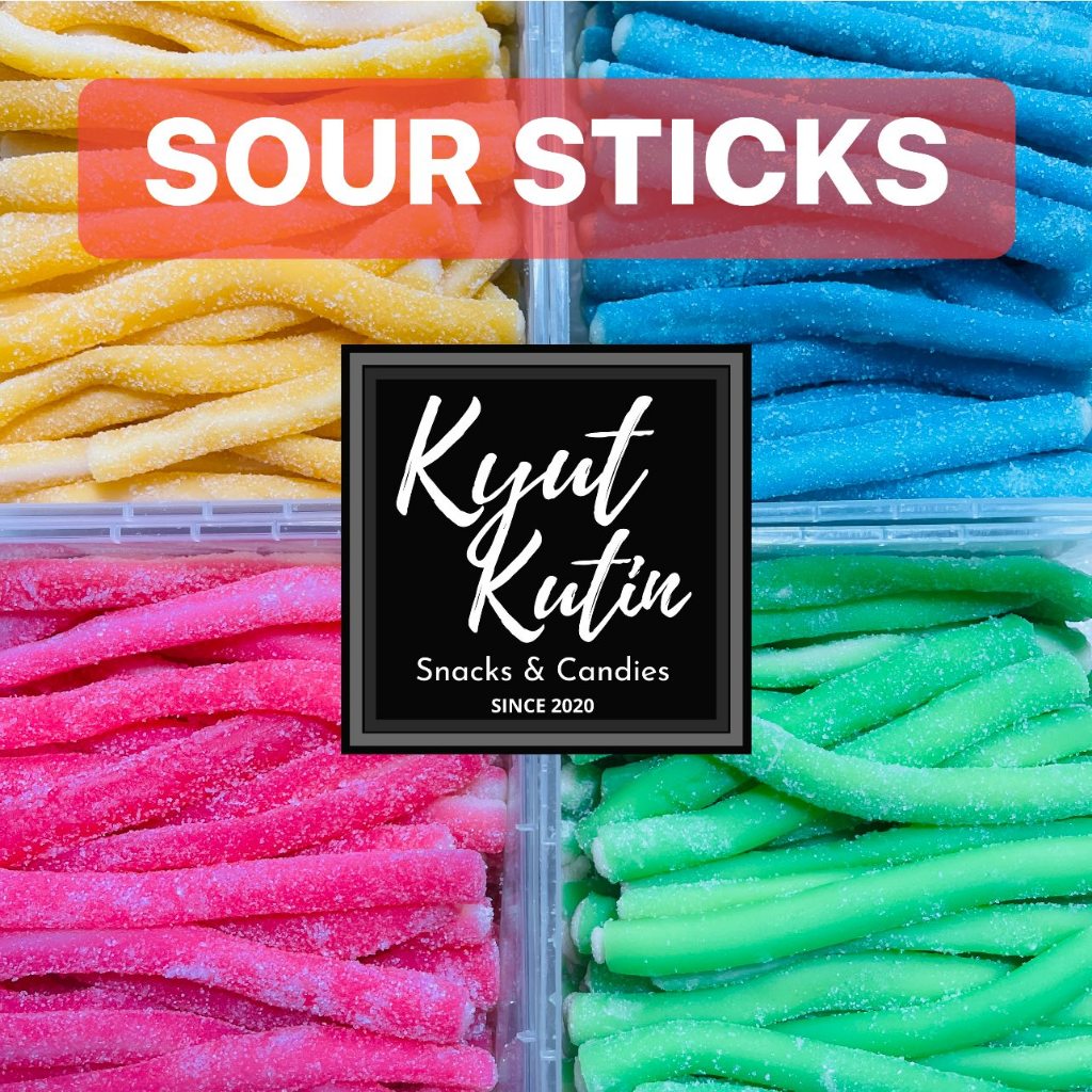 Sour Sticks Filled Gummy - Strawberry, Mango, Blueberry, Lime | Shopee ...