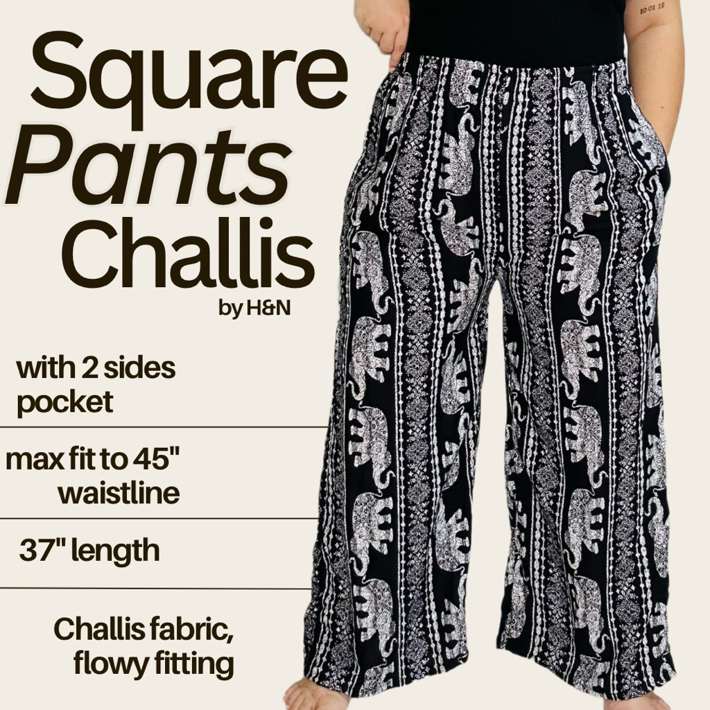 SQUARE PANTS FLORAL with POCKETS | Shopee Philippines