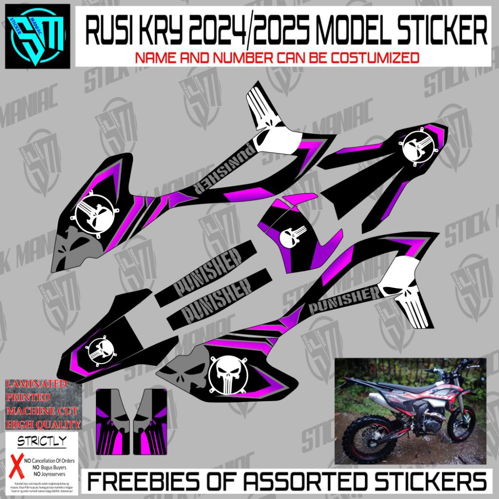 Rusi KRY 200,2024/2025 model sticker costumized,free custom number ...