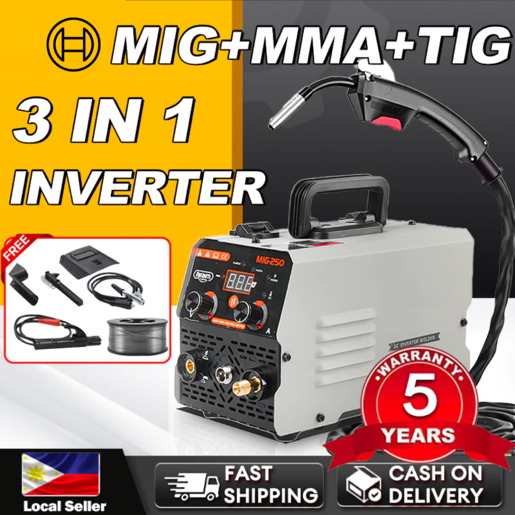 Portable MIG- 400Welding Machine MIG/TIG/MMA 3IN1 Gasless Welder IGBT ...