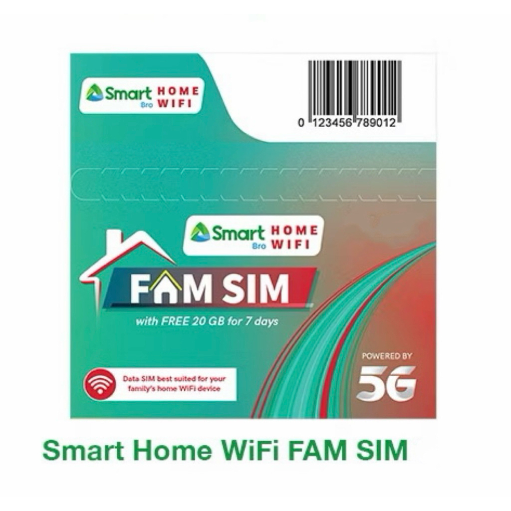 Smart Bro Home WiFi FAM SIM 5G With Free 20GB Data For 7days | Shopee ...