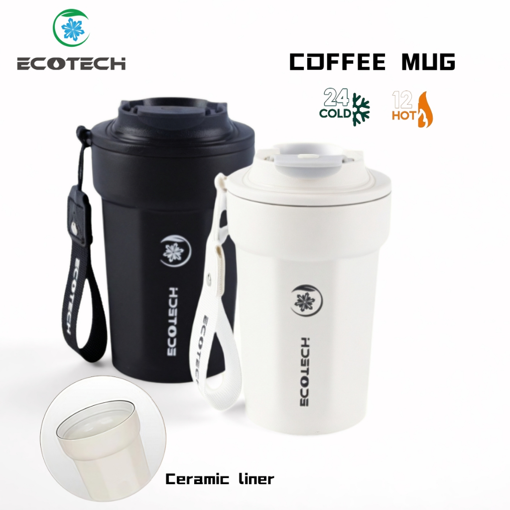 ECOTECH 13oz Coffee Mug with Ceramic Liner and Lid | Shopee Philippines