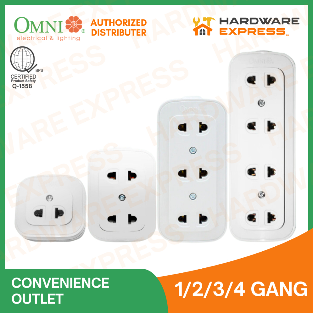 OMNI Surface Convenience Outlet 10A 250V 1/2/3/4 Gang WSO-001 WSO-002 ...