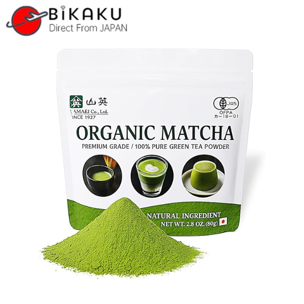 YAMAEI Organic Matcha Premium Grade 100% Pure Green Tea Powder 80g from ...
