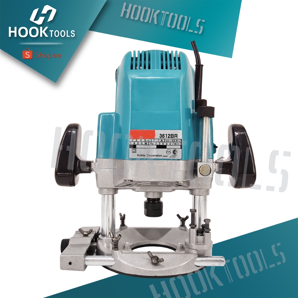 HOOK 3612BR 12MM (1/2'') 1600W Wood Plunge Router Palm Wood Router ...
