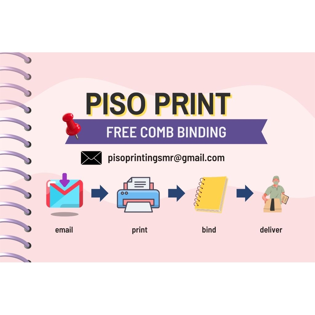 PISO PRINT with FREE Comb Binding | Shopee Philippines